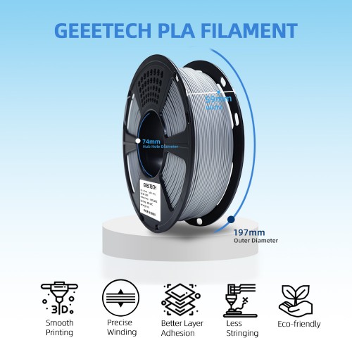 PLA Grey 3D Printer Filament-1.75mm | Geeetech