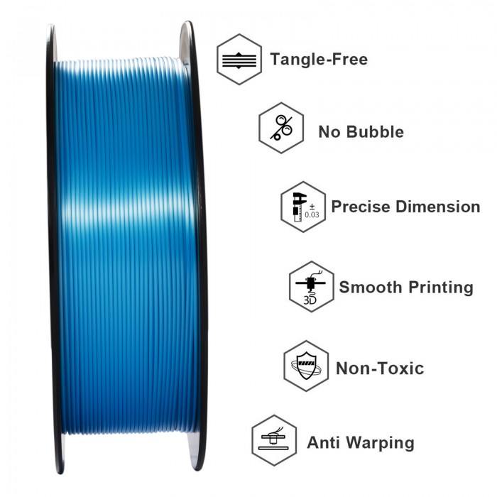 PLA Silky Sky Blue 3D Printer Filament-1.75mm | Geeetech