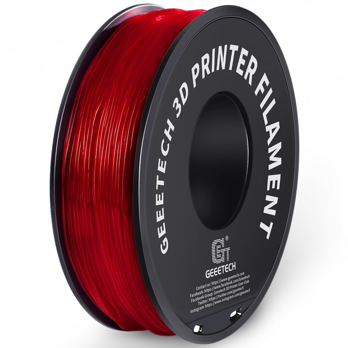 TPU 3D Printer Filament Transparent Red-1.75mm | Geeetech