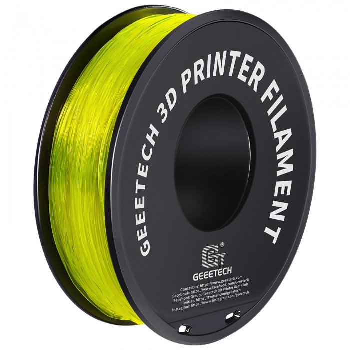 TPU 3D Printer Filament Transparent Yellow-1.75mm | Geeetech