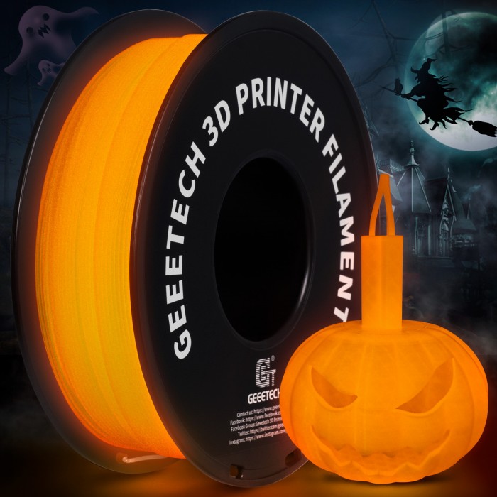 Glow in the Dark PLA Orange 3D Printer Filament | Geeetech