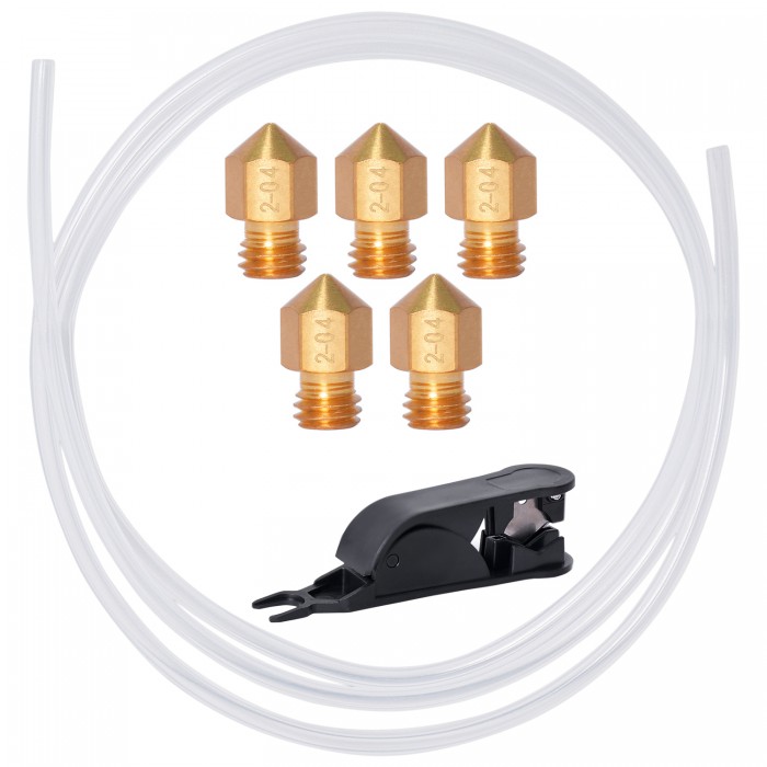 1 Meter Transparent Teflon Tube Pipe + 5pcs 2-0.4mm Nozzles, pls write ...