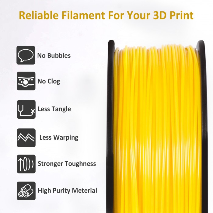 ABS+ 3D Printer Filament Yellow-1.75mm | Geeetech