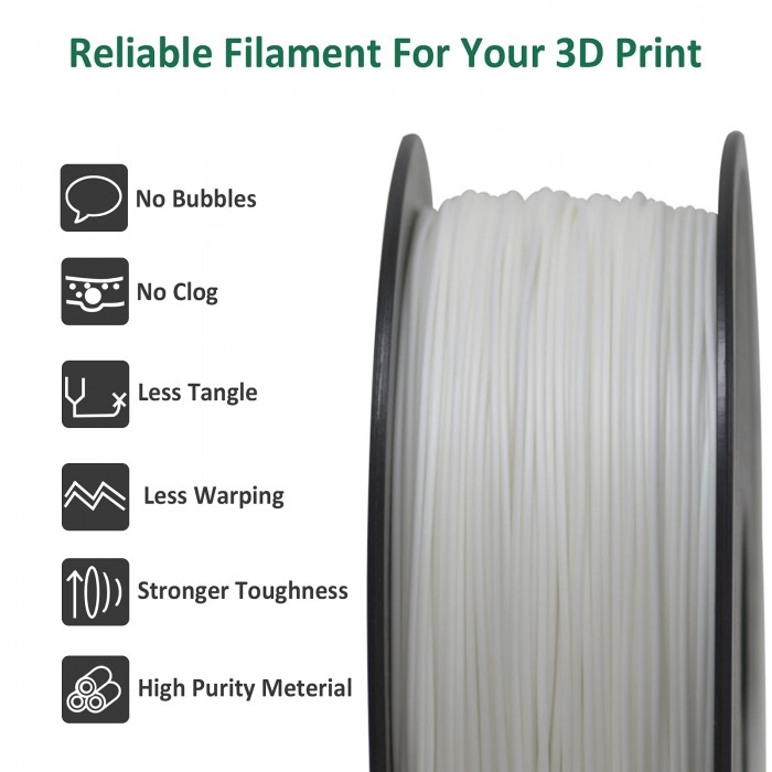 ABS+ 3D Printer Filament White-1.75mm | Geeetech
