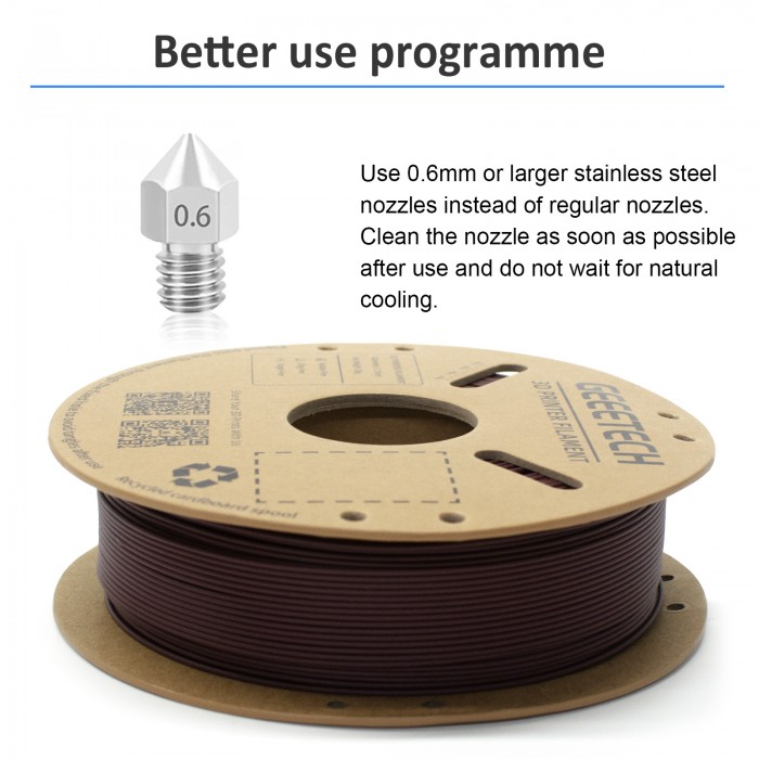 PLA Brick Red Carbon Fiber 3D Printer Filament | Geeetech