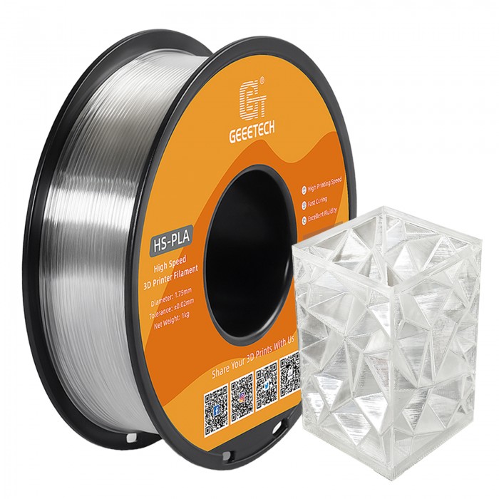 High Speed PLA 3D Printer Filament Transparent-1.75mm | Geeetech