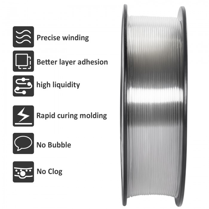 High Speed PLA 3D Printer Filament Transparent-1.75mm | Geeetech