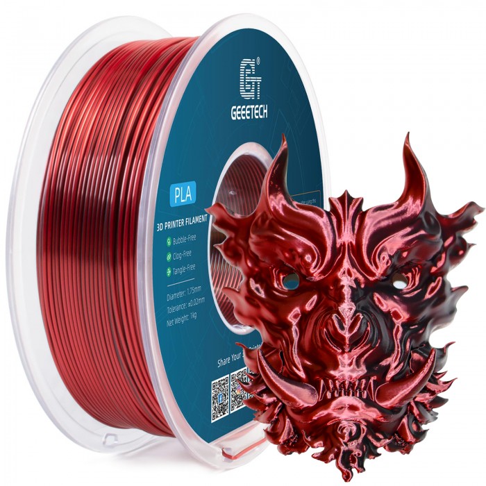 PLA Silk Dual Color ( Black+ Red ) 3D Printer Filament | Geeetech