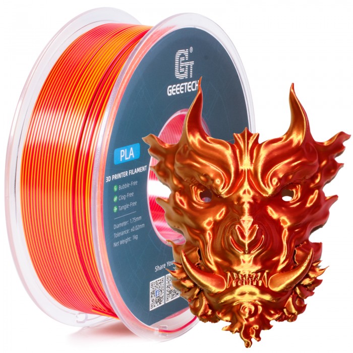 PLA Silk Dual Color ( Gold+Red ) 3D Printer Filament | Geeetech