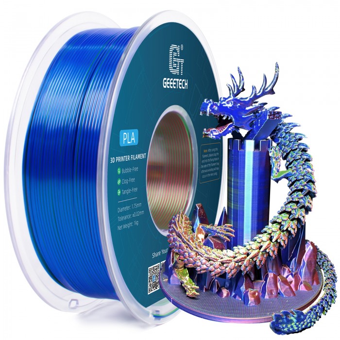 PLA Silk Tricolor ( Red+Blue+Green ) 3D Printer Filament | Geeetech