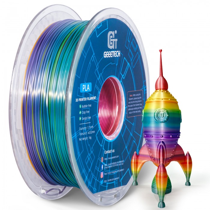 PLA Silk Rainbow 3D Printer Filament-1.75mm | Geeetech
