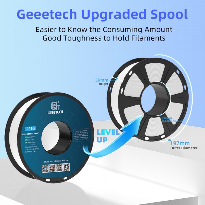 White PETG 3D Printer Filament-1.75mm | Geeetech