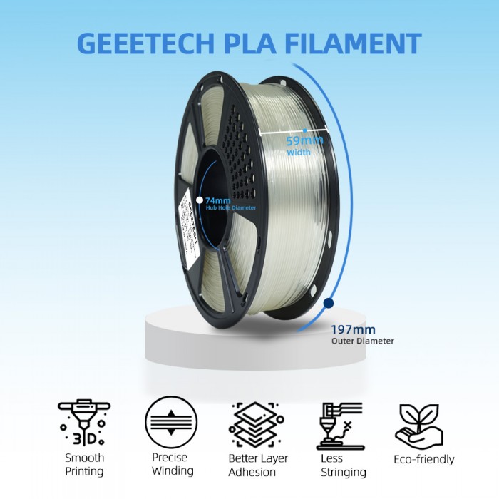 PLA Transparent 3D Printer Filament-1.75mm | Geeetech
