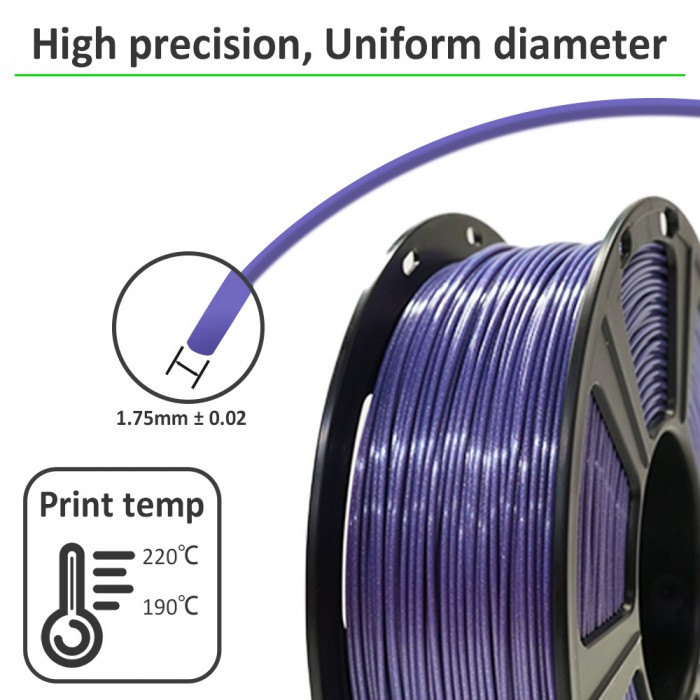PLA Sparkly Purple 3D Printer Filament-1.75mm | Geeetech