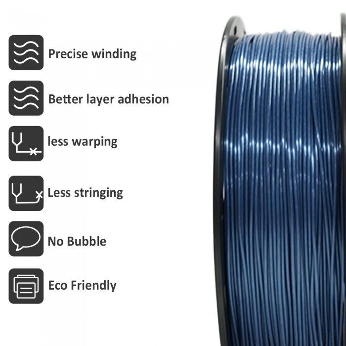 PLA Sparkly Blue 3D Printer Filament-1.75mm | Geeetech