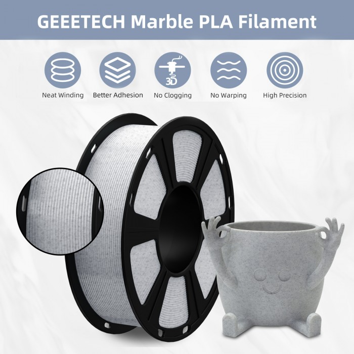 Like Marble Grey PLA 3D Printer Filament-1.75mm | Geeetech